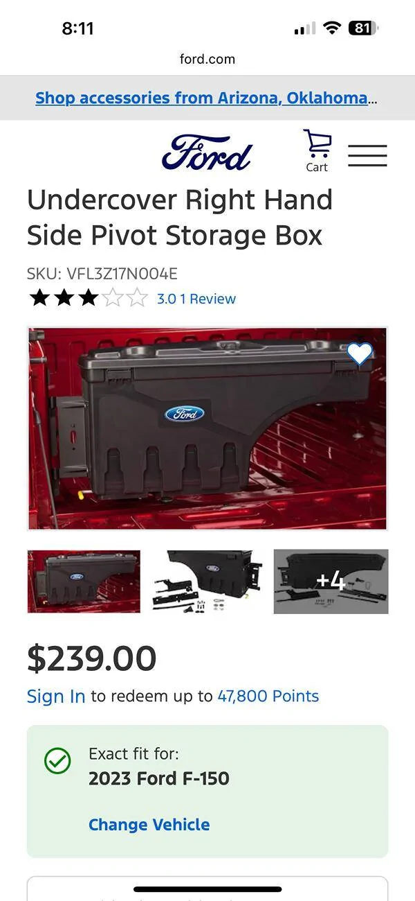 Virginia - Side pivot storage boxes - almost new | Ford Lightning Forum ...